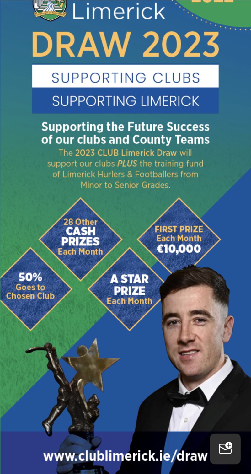 Sign up to 2023 CLUB Limerick Draw Join the CLUB Limerick Draw for only ...