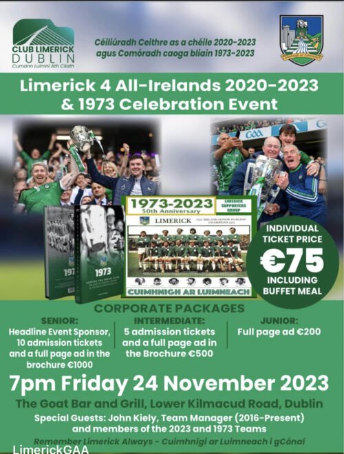 CLUB Limerick Dublin are promoting their forthcoming celebration event ...
