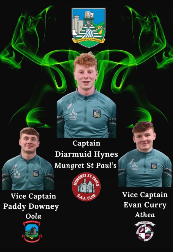 Limerick U20 football captain and vice captains announced for the ...