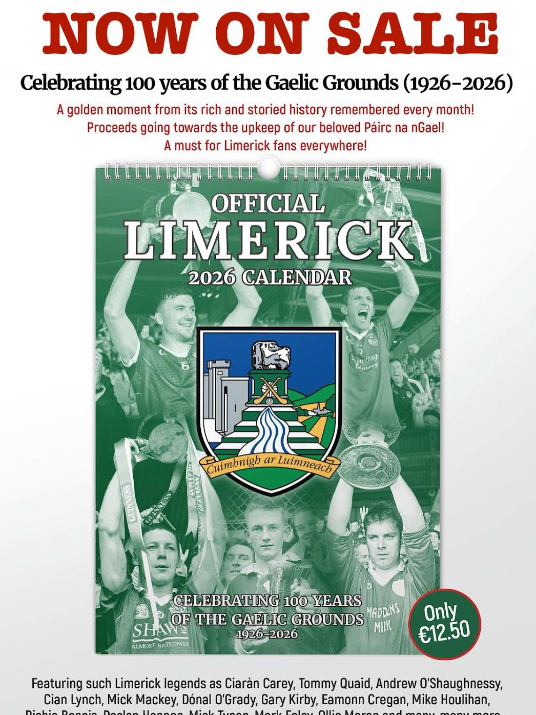 The Official Limerick 2026 Calendar now on Sale at: | Limerick GAA ...